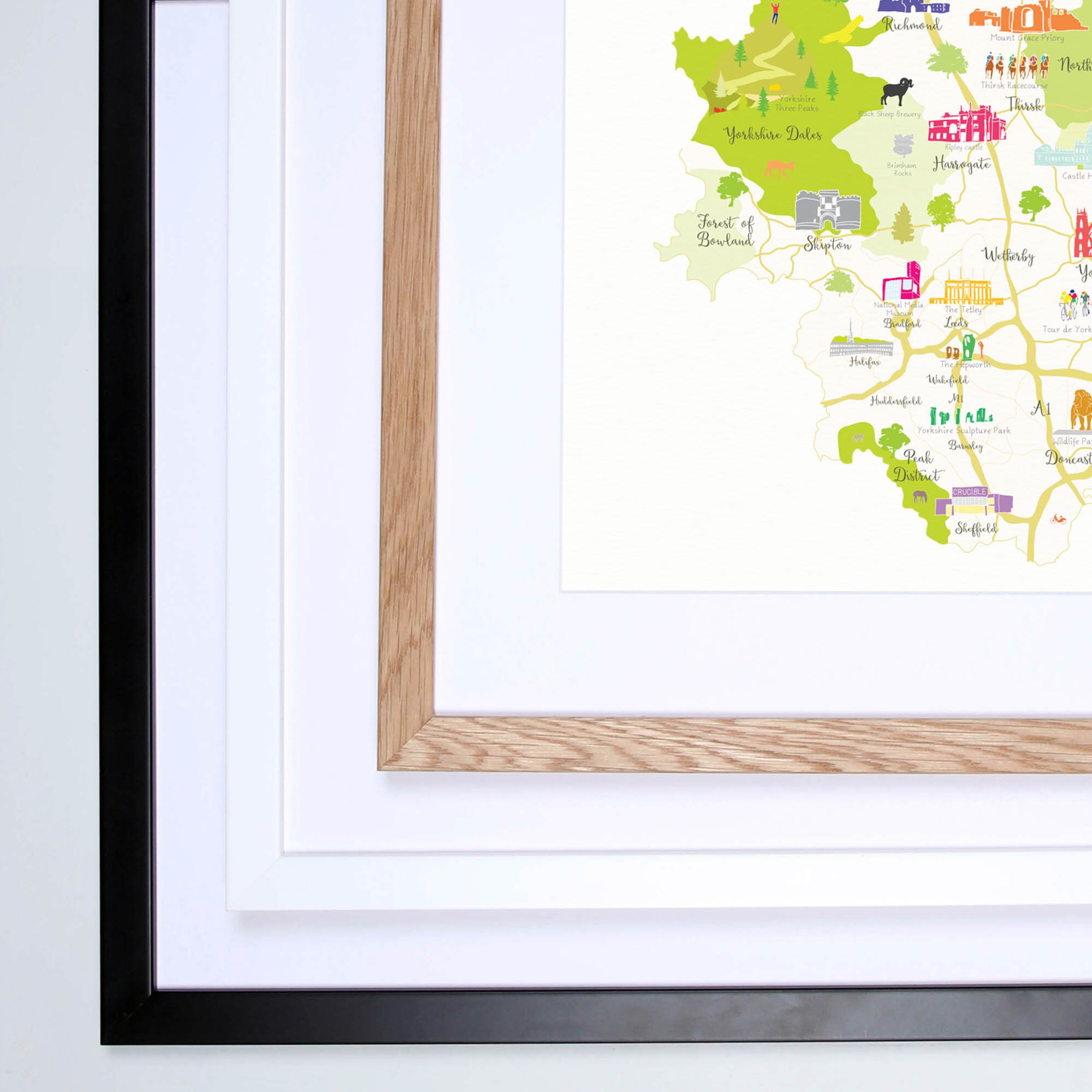 Map of Yorkshire Art Print - Etsy UK