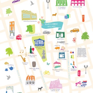 Map of Marylebone Art Print - Etsy