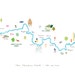 Personalised Thames Path Art Print Challenge Map - Hiking Route - Gift ...
