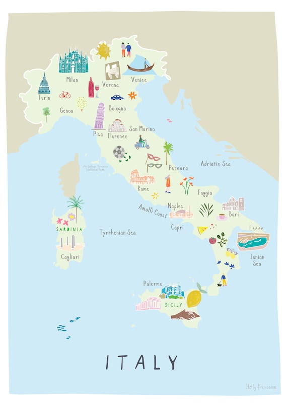 Italy Map For Kids