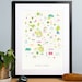 Map of North London Art Print | Illustrated City Map Poster | London ...