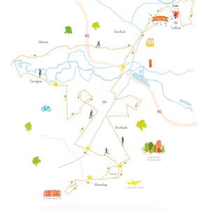 Greater Manchester Marathon Route Map Art Print (personalisation ...