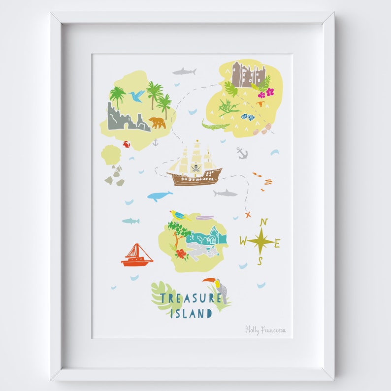 Treasure Map Art Print - Etsy
