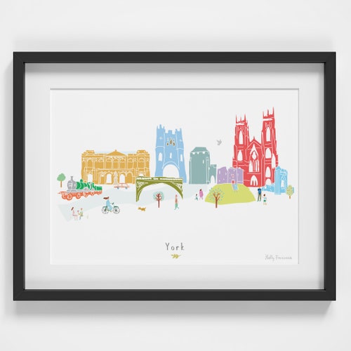 York UK Skyline York City Poster York England Art Print - Etsy UK