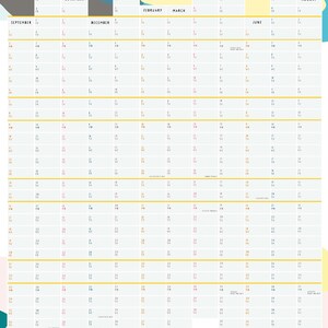 Printable PDF 2024/25 Academic Year Wall Planner Instant Digital ...