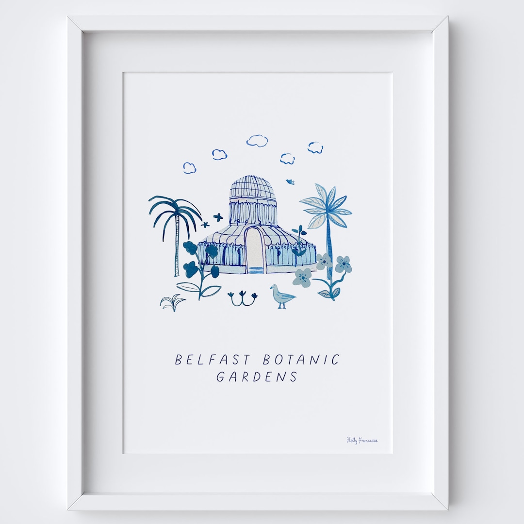 Belfast Botanic Garden Art Print - Northern Ireland Illustration ...