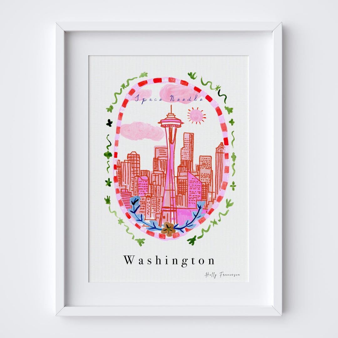Space Needle Seattle Poster - Iconic Seattle Skyline Art Print ...