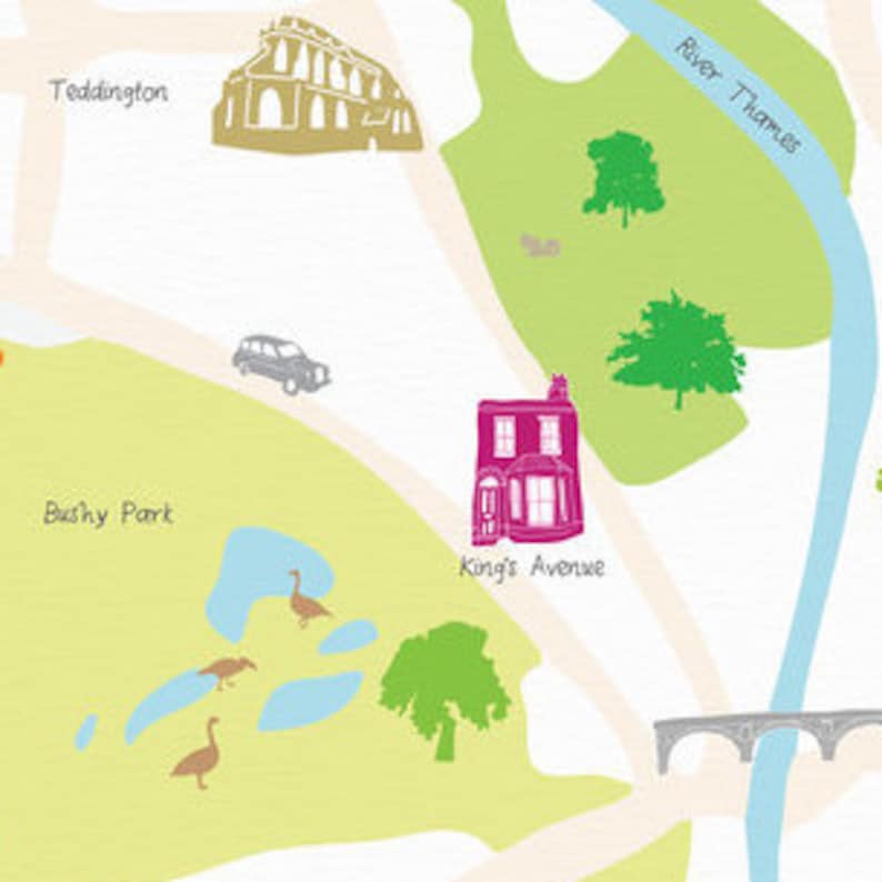 Add Buildings to Any Holly Francesca Map Art Print - Etsy