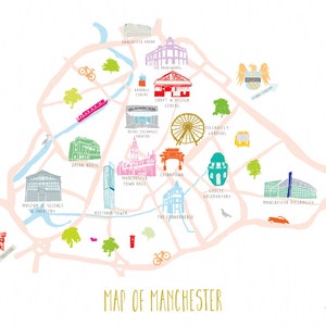 Map of Manchester Art Print - Etsy
