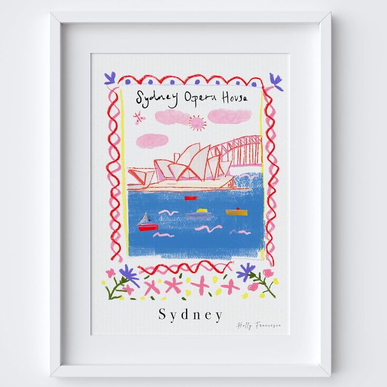 Sydney Opera House, Australia Art Print - Australian Landmark Travel ...