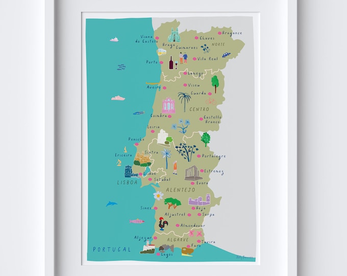 Portugal Landkarte Puzzle - Landkarte von Portugal - Portugal Landkarte ...