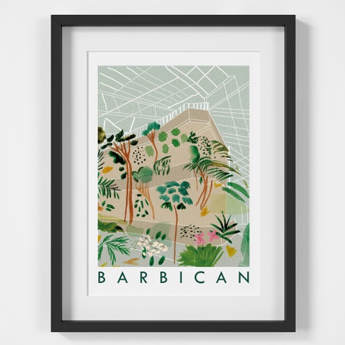 Barbican Conservatory Print/ Barbican London Poster/ Urban - Etsy