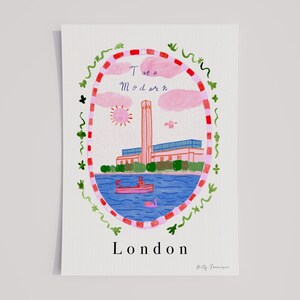 Tate Modern London Poster - Iconic Thames Scene Art Print - Historic UK ...