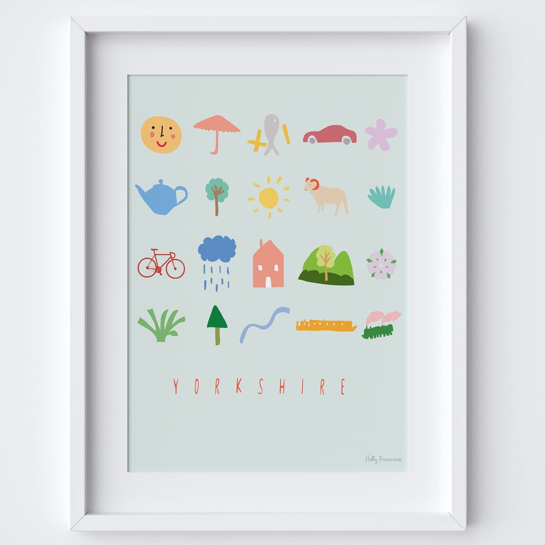 Yorkshire Icons Art Print - Etsy