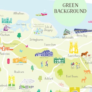 Map of Kent Art Print - Etsy