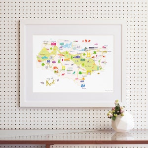 Map of Kent Art Print - Etsy