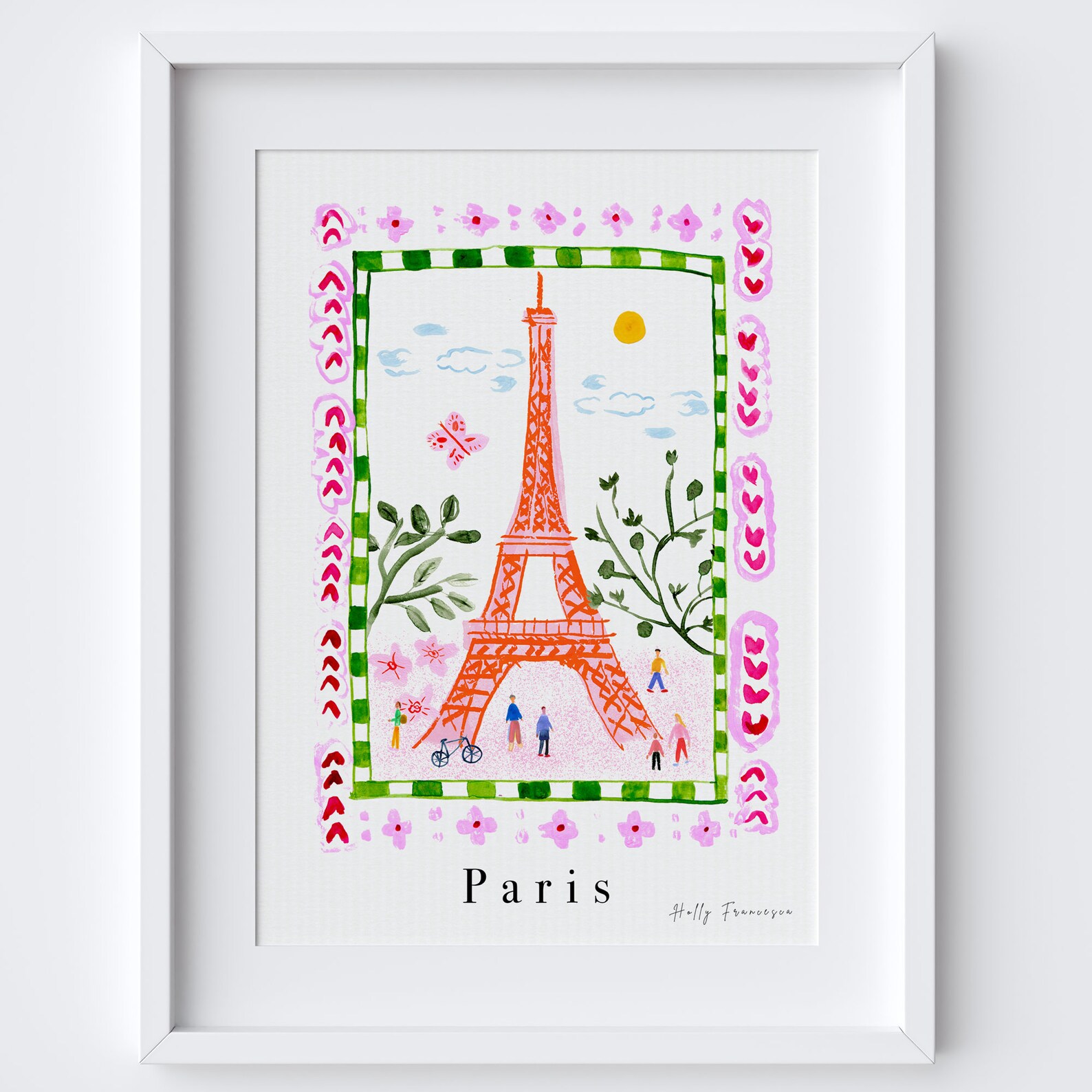 Eiffel Tower, Paris, France - French Landmark Travel Poster - Travel ...