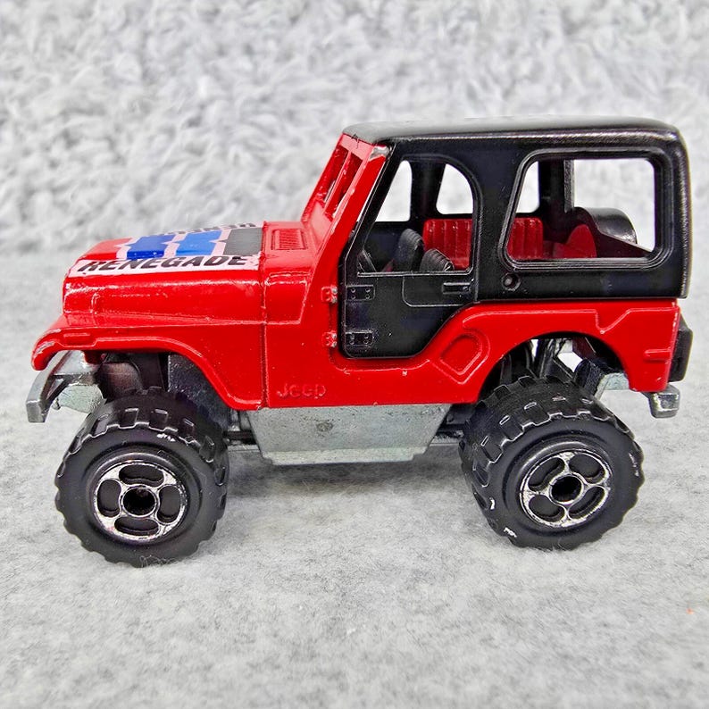 Vintage Majorette Jeep CJ-7 Renegade 4x4 Diecast Vehicle Red 244 France ...