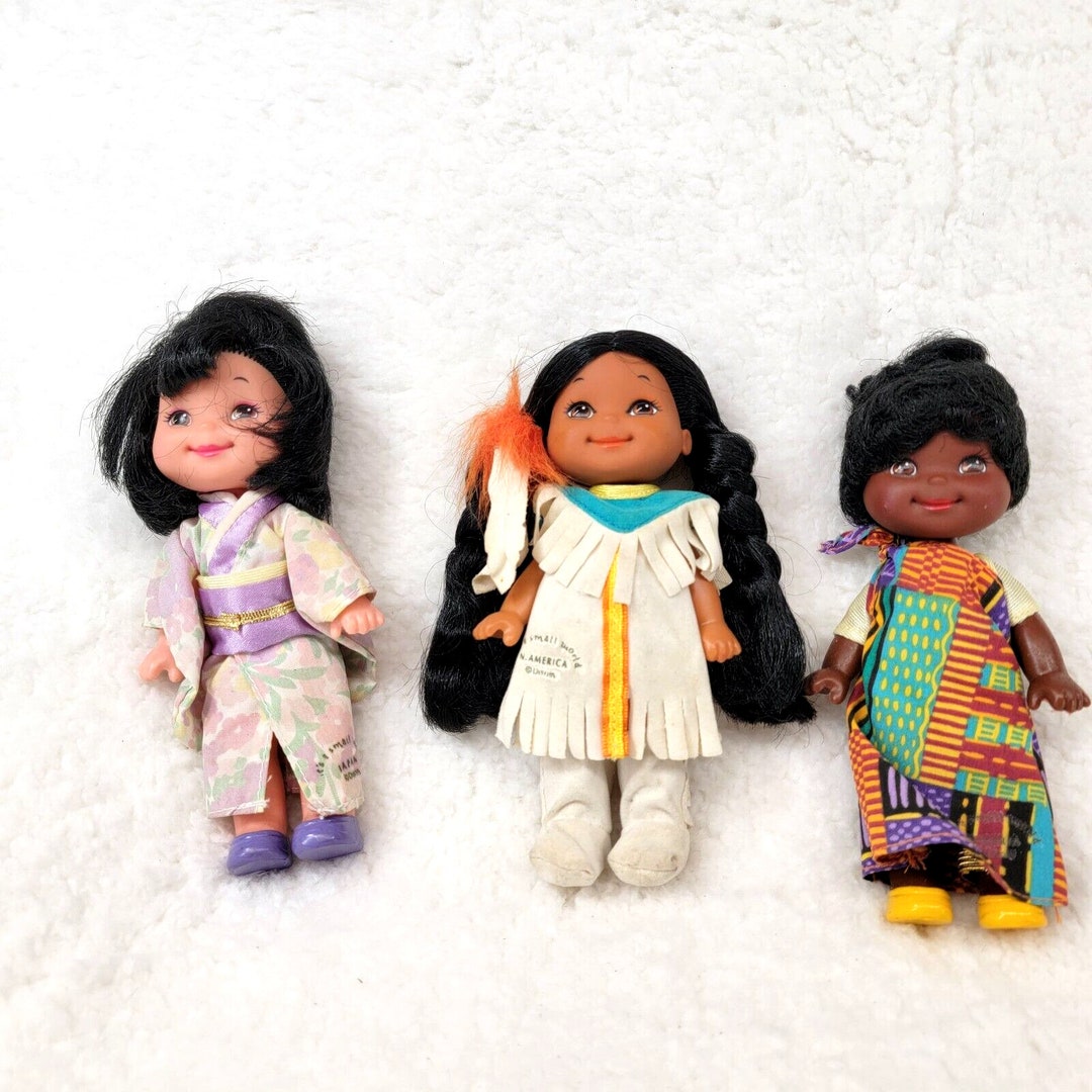 Disney Small World Dolls Lot of 3 Japan Nigeria America Mattel 1988 ...