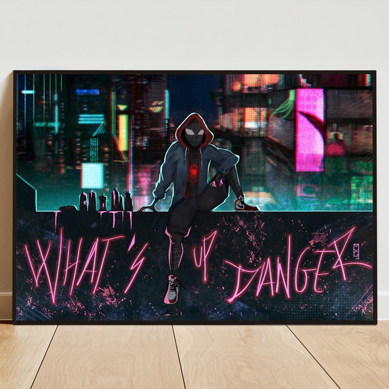 Spider-man Into the Spider-verse Poster | Miles Morales Wall Art ...