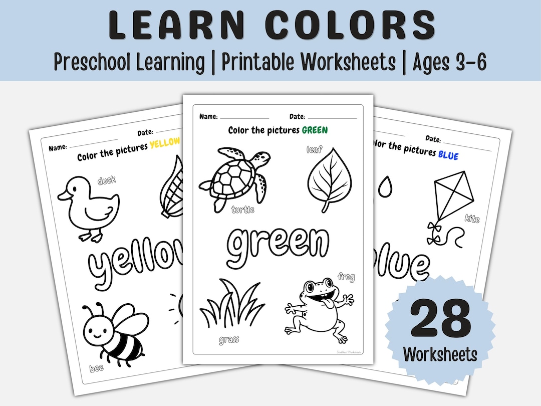 Learn Colors Activities for Preschool | Color Recognition Printables ...