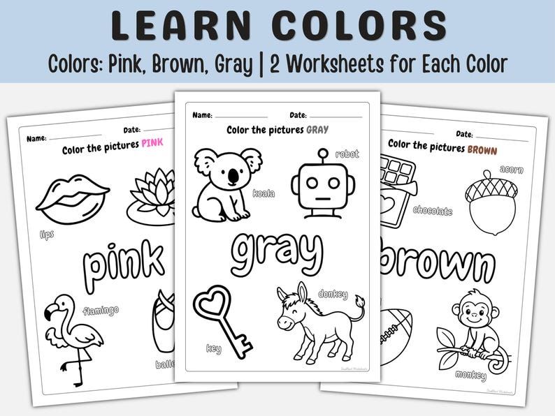 Learn Colors Activities for Preschool | Color Recognition Printables ...
