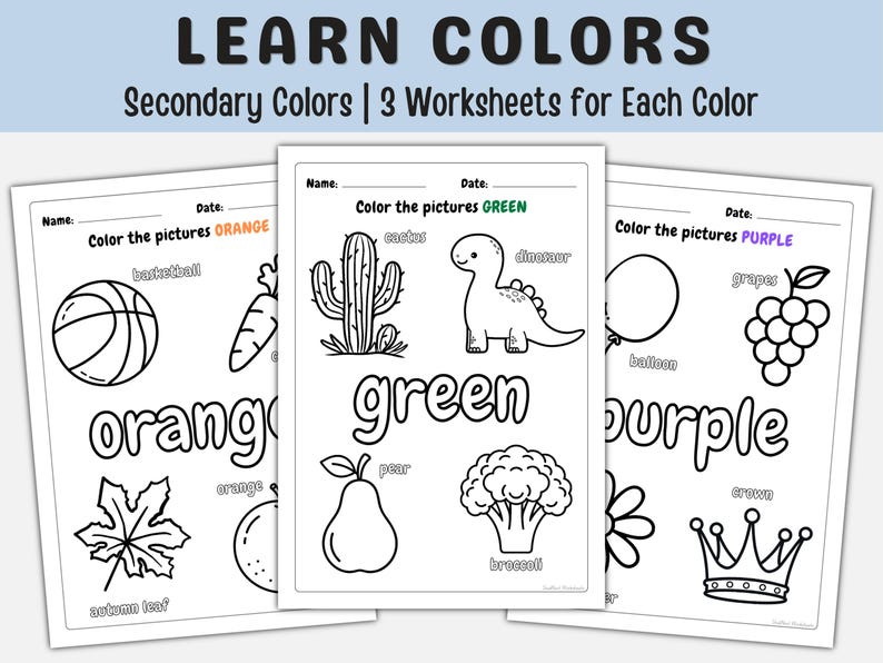 Learn Colors Activities for Preschool | Color Recognition Printables ...