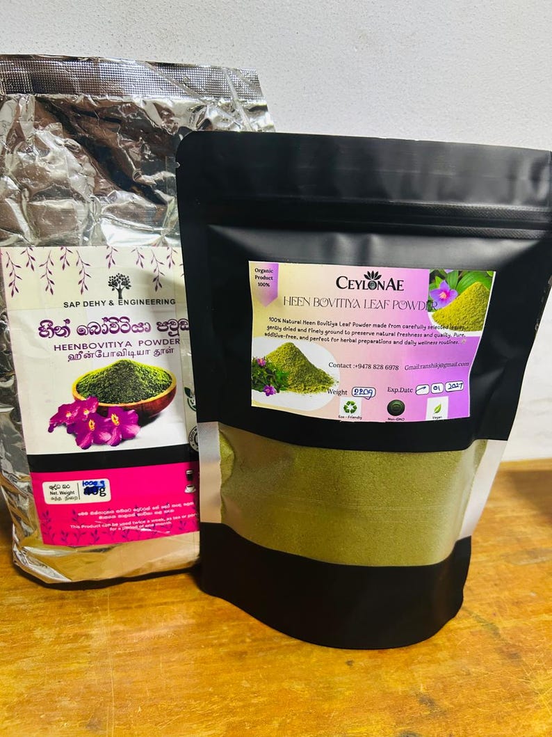 Heen Bovitiya Leaf Powder | Organic Osbeckia Octandra Herbal Tea, Liver ...