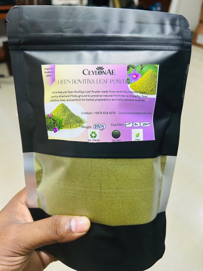 Heen Bovitiya Leaf Powder | Organic Osbeckia Octandra Herbal Tea, Liver ...