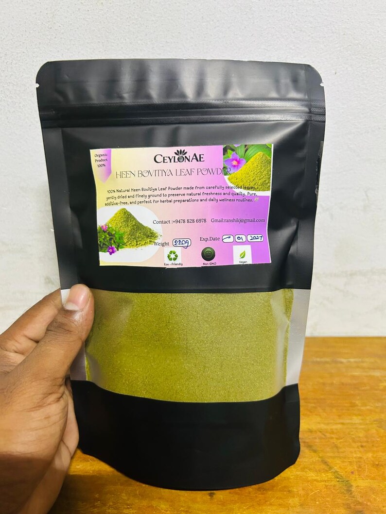 Heen Bovitiya Leaf Powder | Organic Osbeckia Octandra Herbal Tea, Liver ...