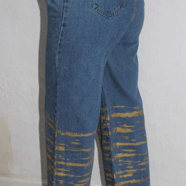Screen Printed Jeans - Etsy