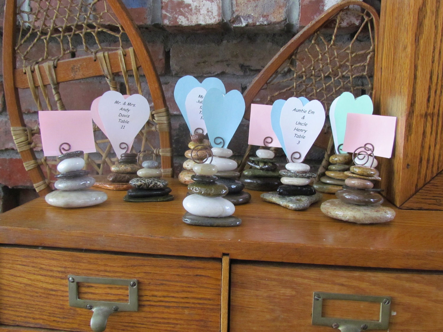 Wedding Place Card Holders Cape Cod Beach Stone Share Your Journey ( by ...