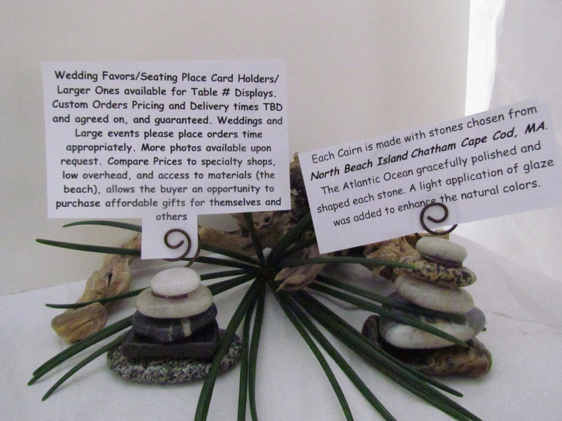 Wedding Place Card Holders Cape Cod Beach Stone Share Your Journey ( by ...