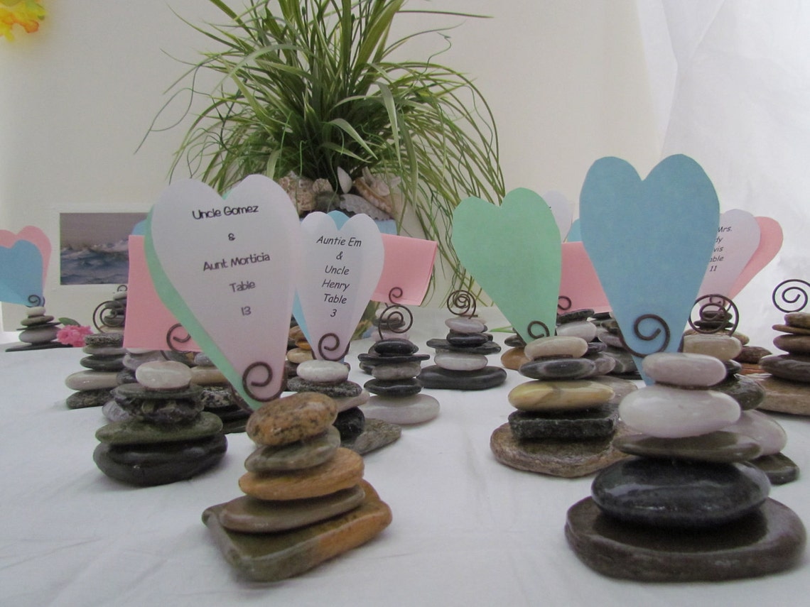 Wedding Place Card Holders Cape Cod Beach Stone Share Your Journey ( by ...