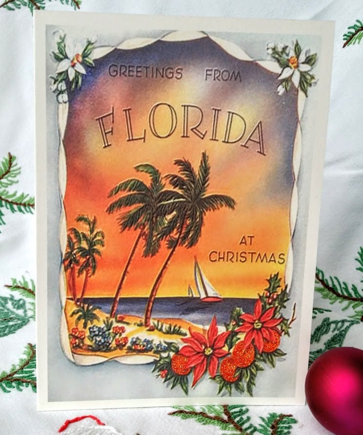 Florida Christmas Card - Etsy