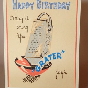 Birthday Card With a Grater Pun - Etsy