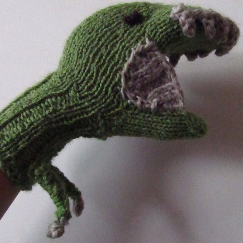 Dinosaur Mittens - Etsy