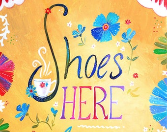 Shoes here sign | Etsy