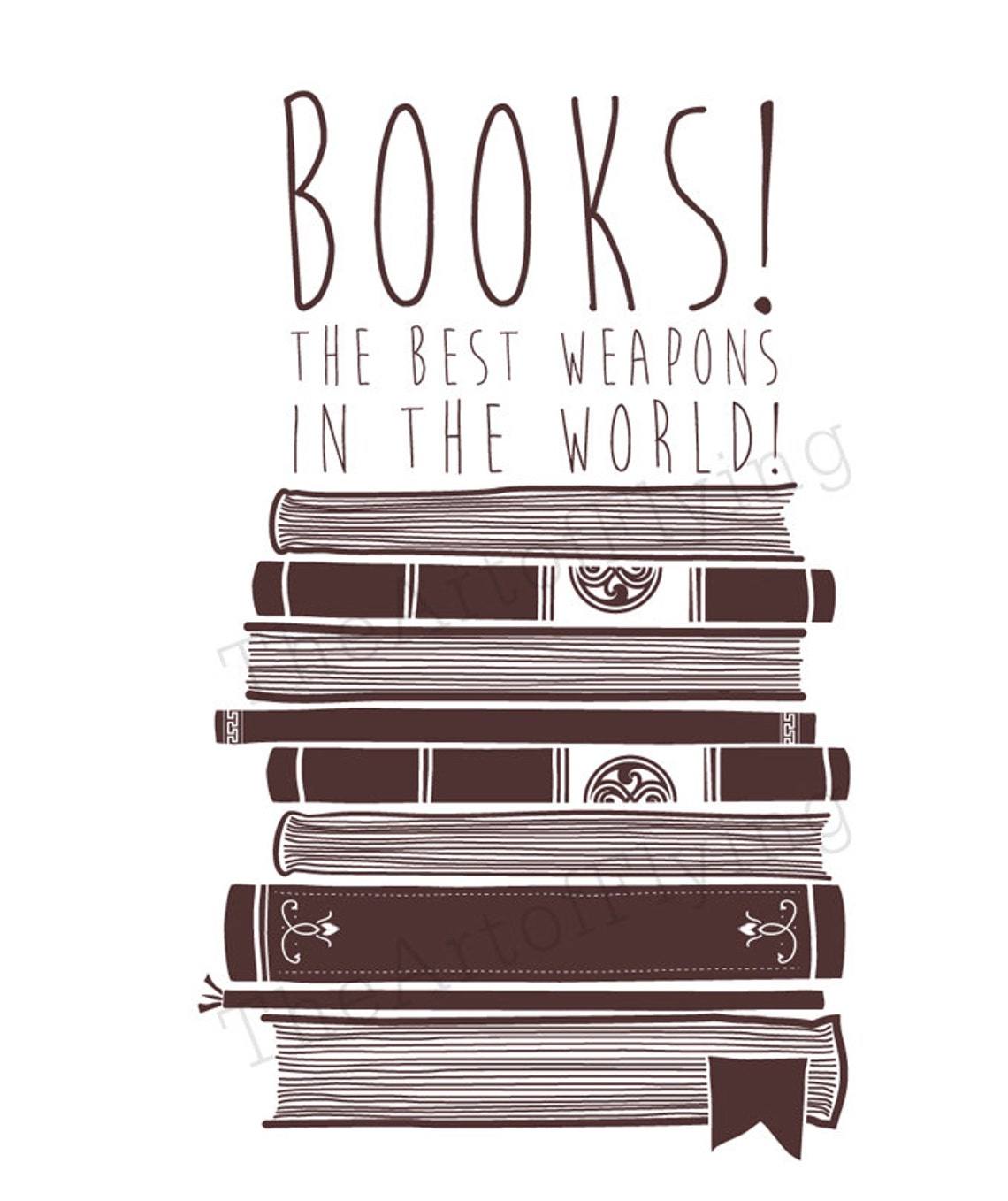Books! the Best Weapons in the World! - Tote Bag - Etsy