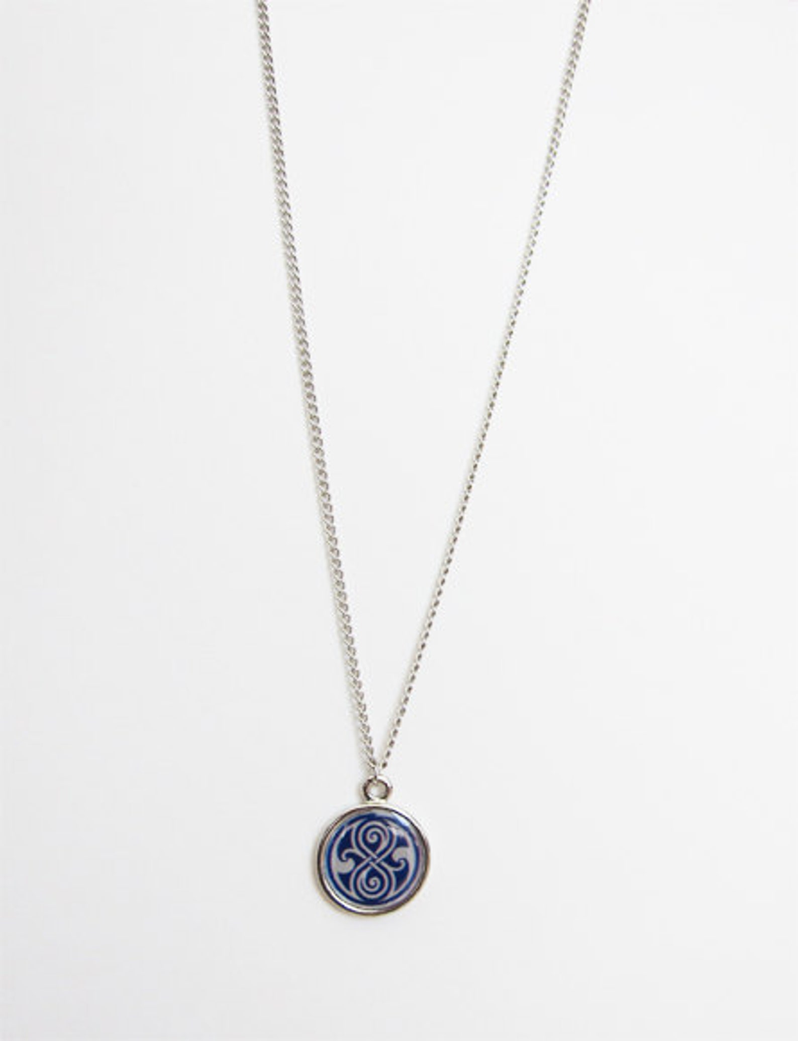 Seal of Rassilon Necklace Tardis Blue and Silver - Etsy