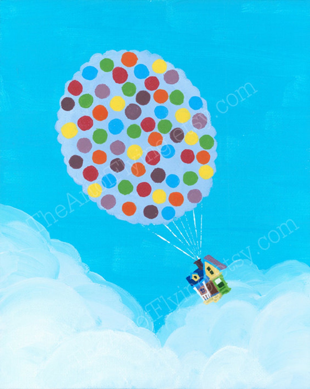 Disney Pixar's Up, Balloon House - Print - Etsy