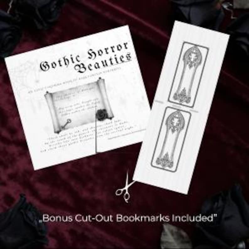 15 Gothic Horror Coloring Pages Printable PDF | Dark Fantasy Adult ...