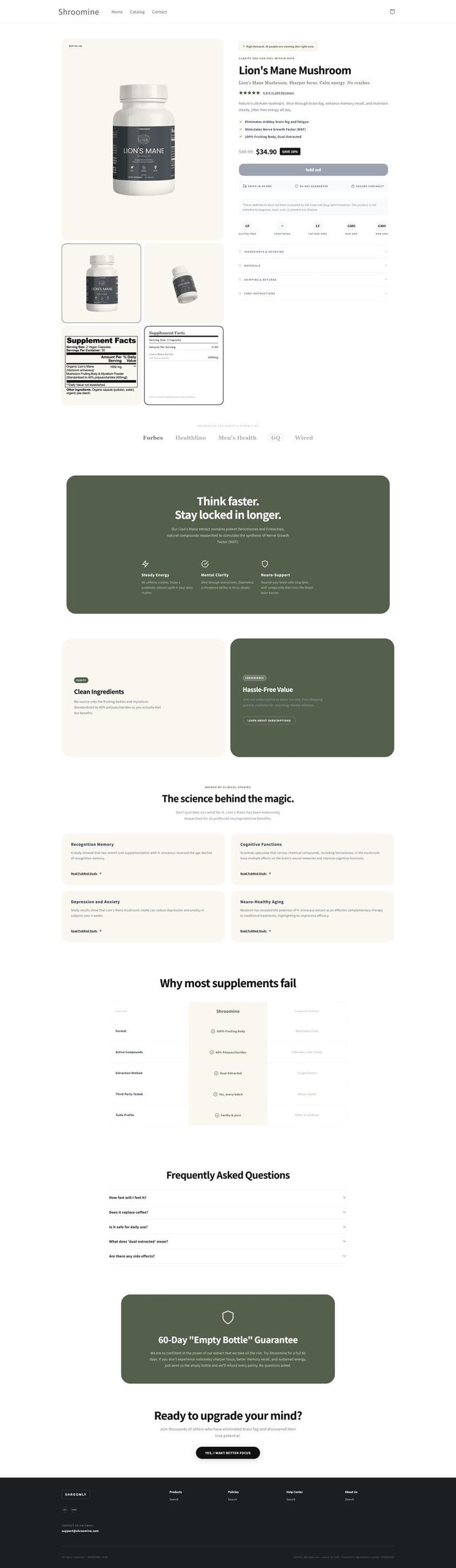 Premium Supplement Store Shopify Theme – Mushroom Extract Health ...