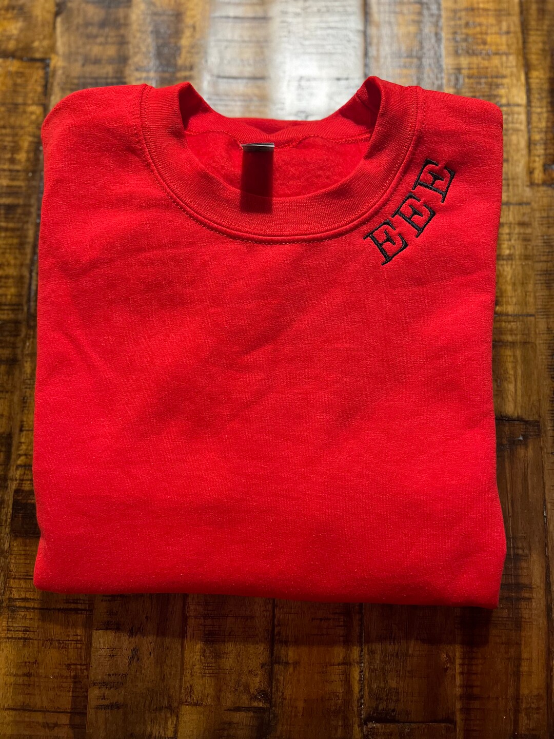 Monogrammed Crewneck Sweatshirt, Monogrammed Collar, Embroidered ...