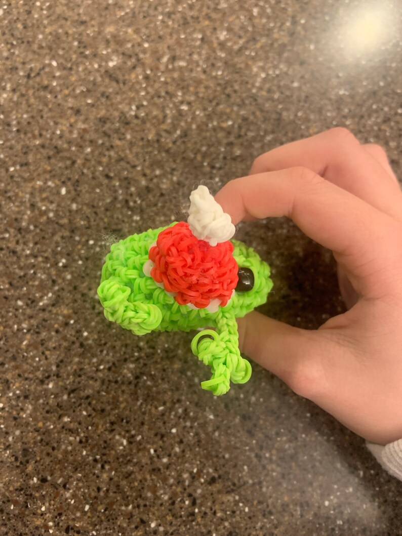 Rainbow Loom Loomigurumi Frog W/ Santa Hat (rubber Bands) - Etsy