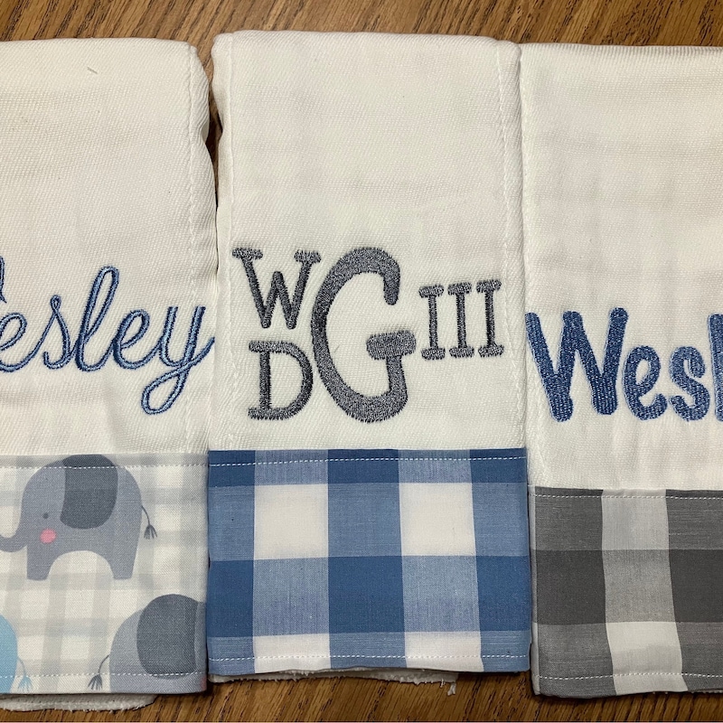 Baby Burp Rags Embroidery - Etsy