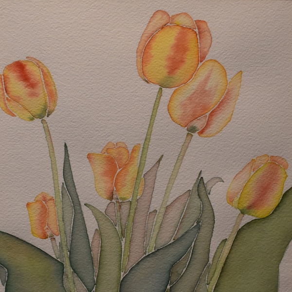 Tulip Watercolor - Etsy