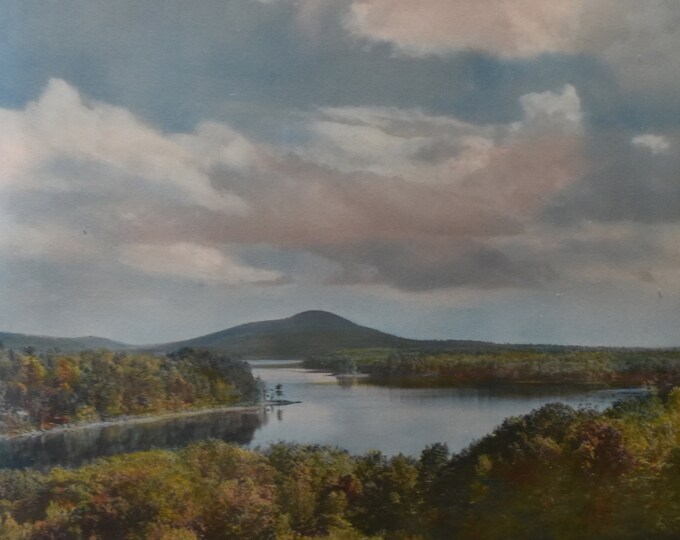 Vintage Hand Colored Photo of Pitcher Pond Northport Maine Signed by ...