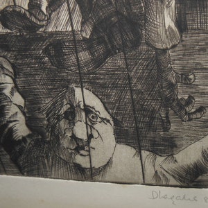 Vintage Jester Etching Limited Etching of Puppets Signed Titled - Etsy