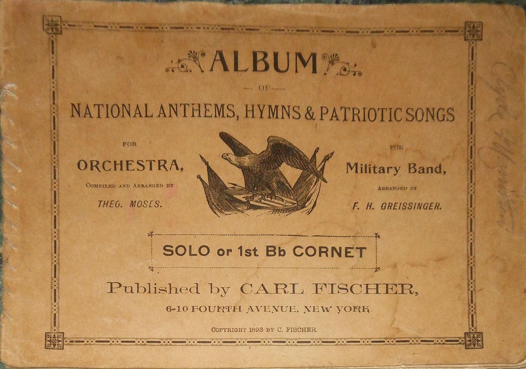 Vintage Music Book 1893 Album National Anthems Hymns Patriotic Songs - Etsy